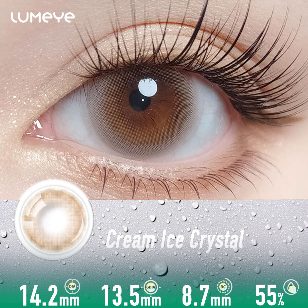 Cream Ice Crystal - Pastel Colored Contacts - 5 Paris – LUMEYE