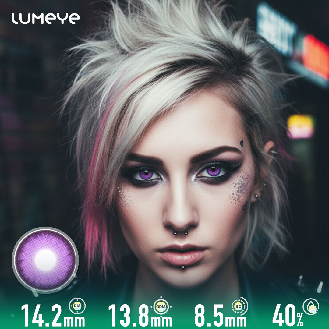 Nebula Purple Contact Lenses - Premium Violet Colored Contacts – LUMEYE