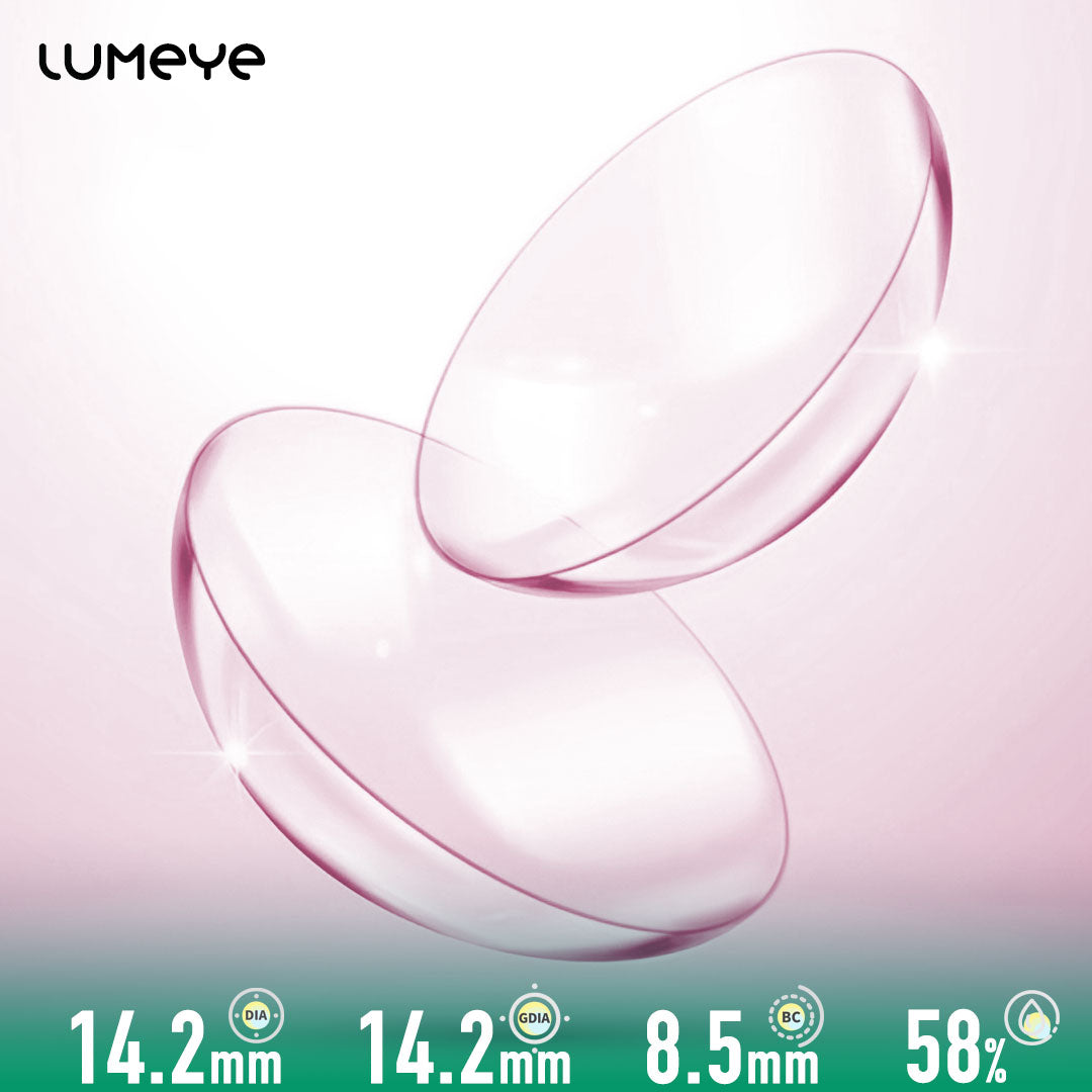 Soft Pink Clear Contacts - Vision Vitamin Protection – LUMEYE
